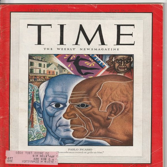 Time Magazine | Accents | Time Magazine June 26 95 Pablo Picasso Cover ...